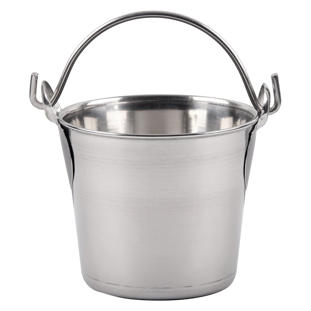 Lindy's 1-Quart Stainless Steel Bucket, Durable Seamless Bucket for Many Home Tasks, Carry Water or Milk, Fill with Food, Use as a Flower Pot, Cleaning Bucket, Table Centerpiece and Much More