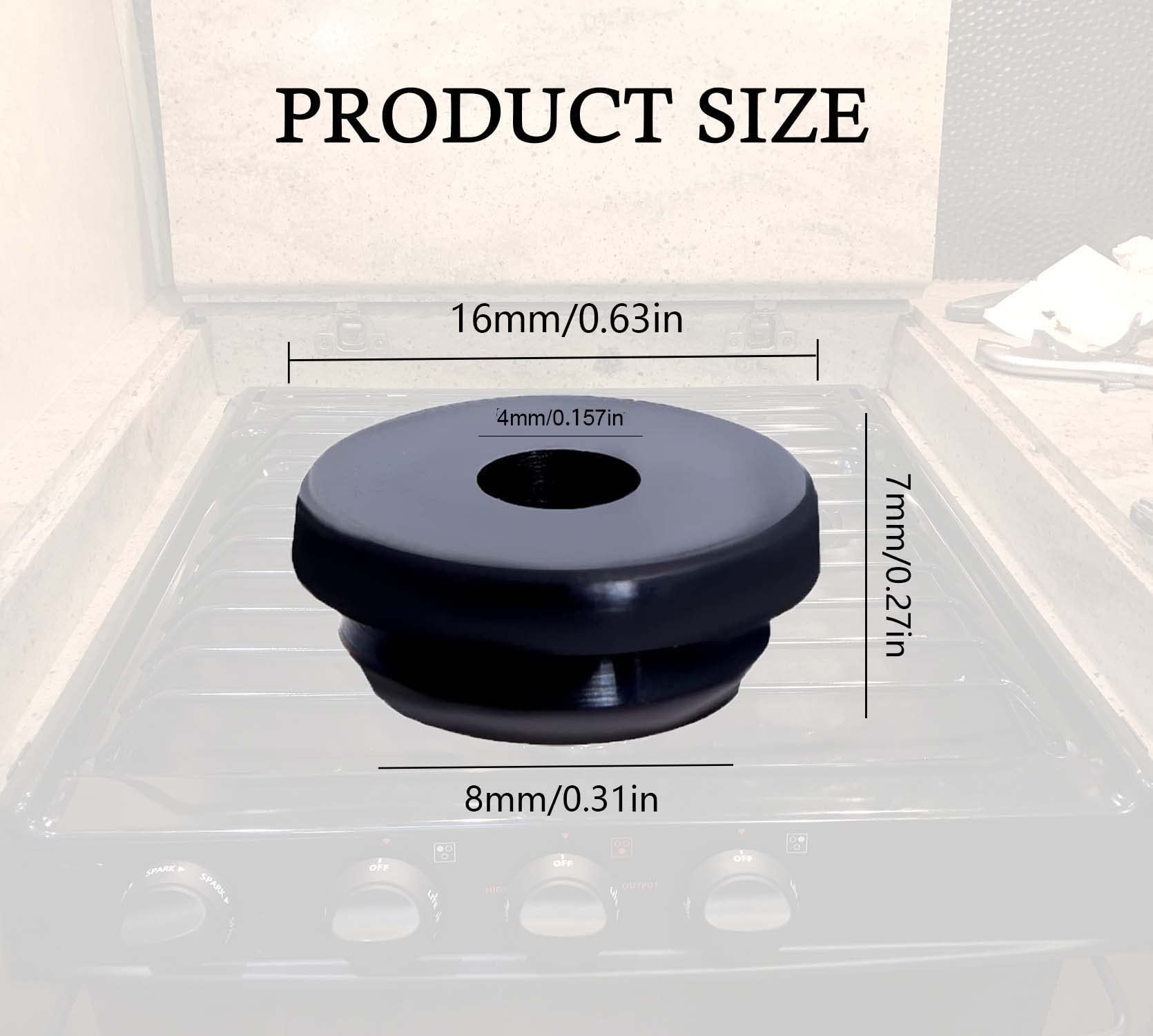 RV Stove Grommets Kit for Magic Chef Stove Grates, RV Stove Rubber Grommets Protect Your Suburban Stove Top From Scratches (8 Pack)
