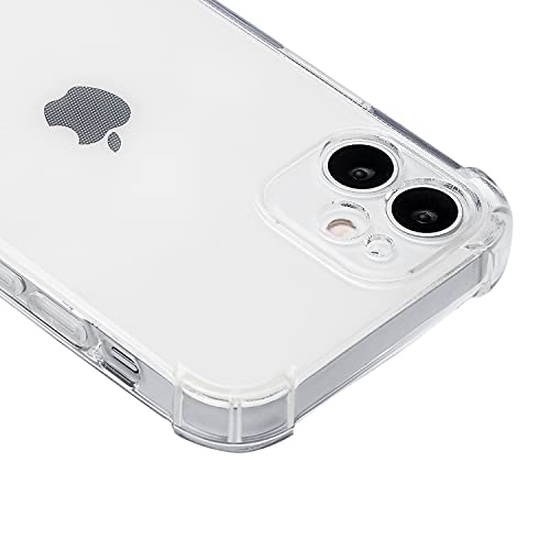technext020 for iPhone 12 Mini Clear Case, Shockproof Ultra Slim Fit Silicone iPhone 12 Mini Cover TPU Soft Gel Rubber Cover Shock Resistance Protective Back Bumper, Transparent