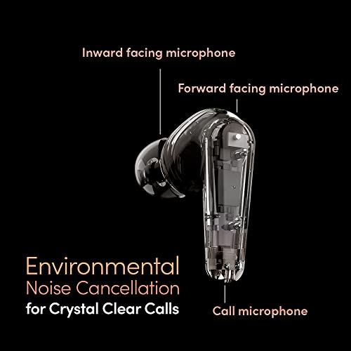 Palm Buds Pro, Lightweight and Comfortable True Wireless Noise Cancellation Earbuds, Deep Bass, 6-Microphones, Hybrid ANC, Ambient Mode, Clear Calls, IPX4 Water Resistant, 24h+ Playtime, Bluetooth 5