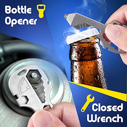 Stocking Stuffers for Men Keychain Multitool - Key Shaped Pocket EDC Tool Christmas Gifts for Men Women Dad Adult Husband Super Universal Socket Tool Gifts for Men, Christmas Stocking Stuffers for Hus