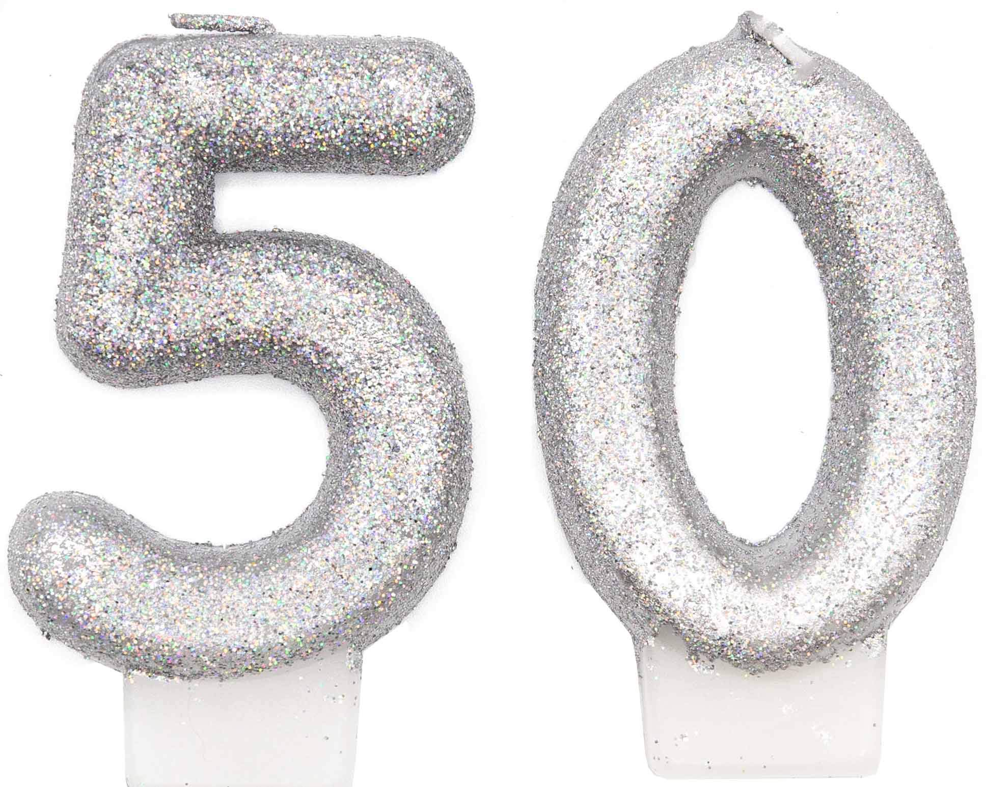 Stephanie Imports 50th Birthday Pack! Disposable Paper Plates, Napkins, Cups & Candles Set for 15 (With free extras)