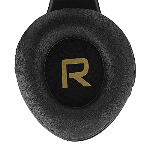 PowerLocus Bluetooth Headphones Over Ear, Wireless Headphones with Microphone, Foldable Headphone, Soft Memory Foam Earmuffs & Lightweight, Micro SD/TF, FM Radio for iPhone/Android/Tablet/PC/TV (Gold)