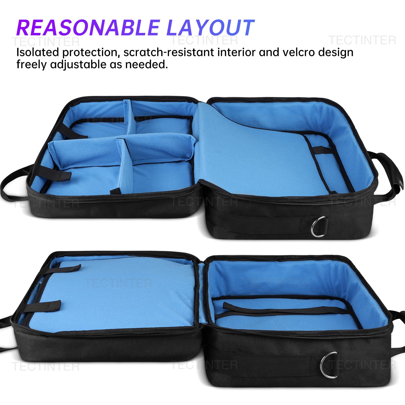TECTINTER Carrying Case for PS5, Protective Travel Bag for PS 5 Console Controller, Large Capacity Storage Case Compatible with Playstation 5 Games Accessories Disk Digital Edition, Black