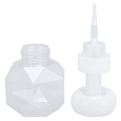 Natudeco Foaming Hand Soap Dispenser Liquid Soap Bottle PETG Flower Shape Portable Foaming Bottle for Cleaning Travel Foam Pump Bottle 300ml (Transparent)