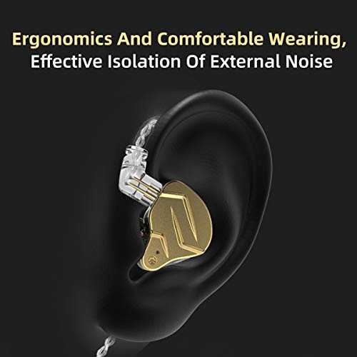 Earbuds Wired Headphones, 1BA+1DD Hybrid Technology in Ear Monitor HiFi Bass Noise Cancelling Earphone KZ ZSN Pro X (No mic,Black)
