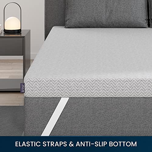 BedStory Extra Firm Mattress Topper 2 Inch Twin Size - Firm Memory Foam Bed Topper for Back Pain Relief
