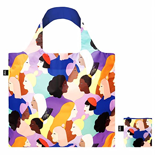 LOQI Artist Glitter Power Reusable Shopping Bag, One Size, Sisters