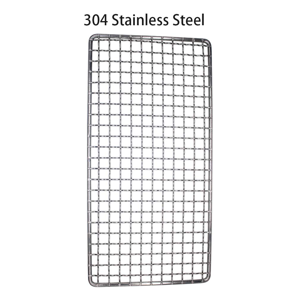 ZipSeven Camping Bushcraft Backpacker Grill Welded Stainless Steel Campfire Cooking Grate High Strength Outdoor Mesh Gear for Camping, Hiking, and Backpacking with Carrying Bag