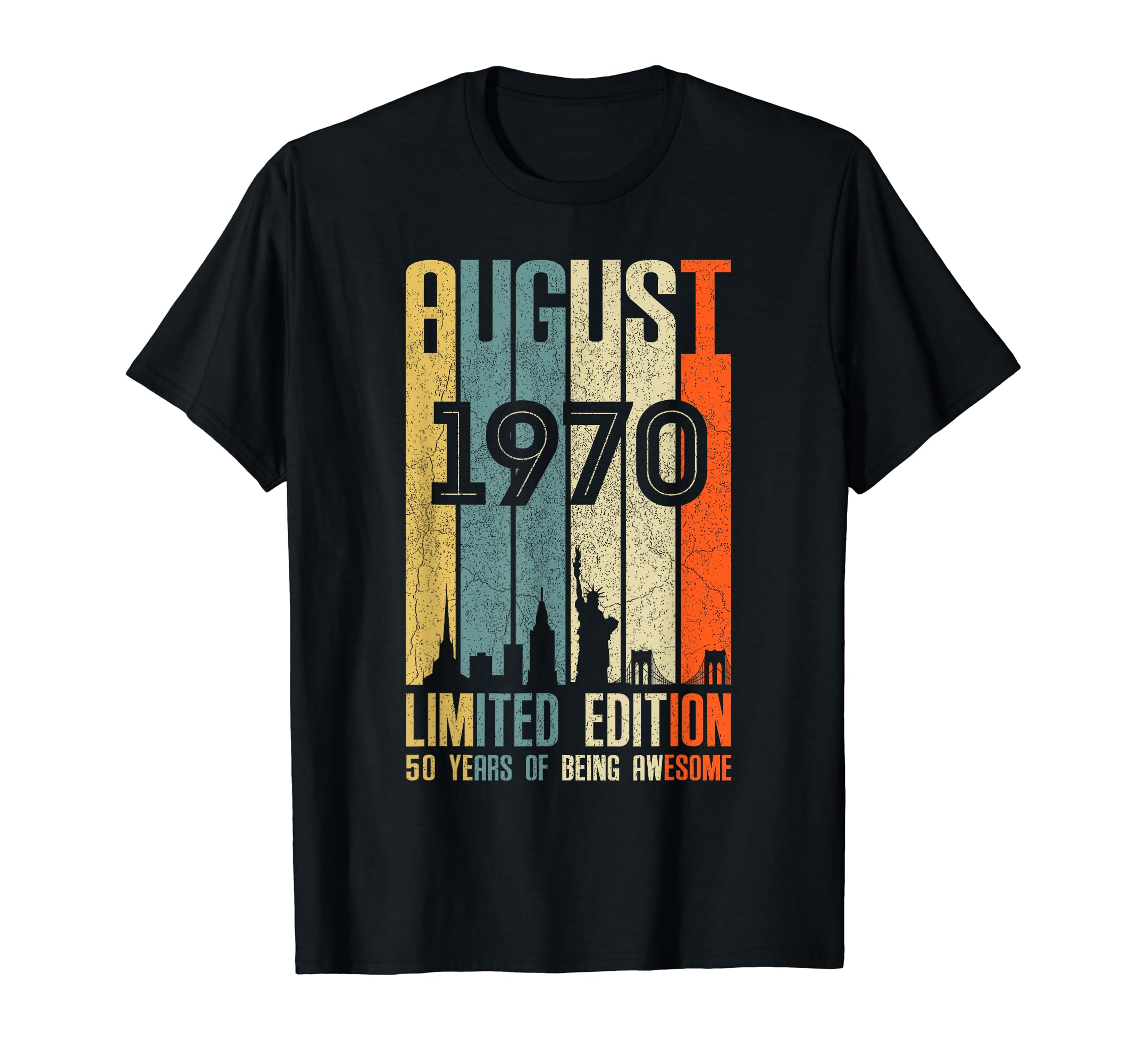 August 1970 T Shirt 50 Year Old Shirt 1970 Birthday Gift T-Shirt