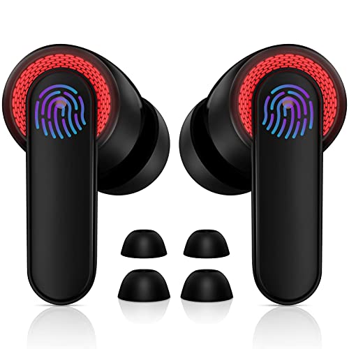 ACAGET True Wireless Earbuds Bluetooth Headphones for Samsung Galaxy A71 Case Heavy Duty Protective Armor Shockproof Non-Slip Bumper Case Noise Cancelling Earphones Stereo Bass with Mic Headphone