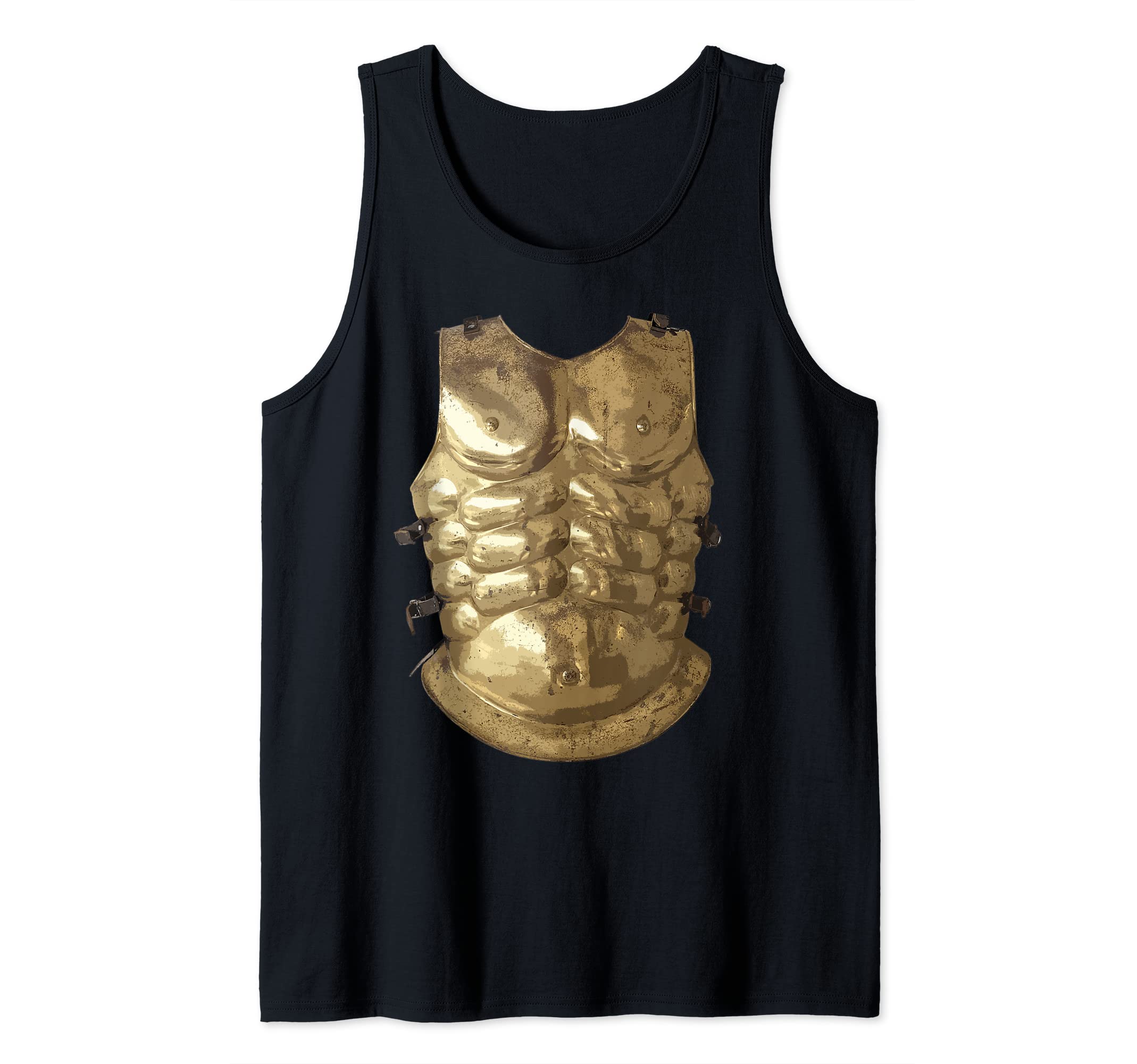 Gladiator Halloween Costume Fighter Roman Chest Plate Armor Tank Top