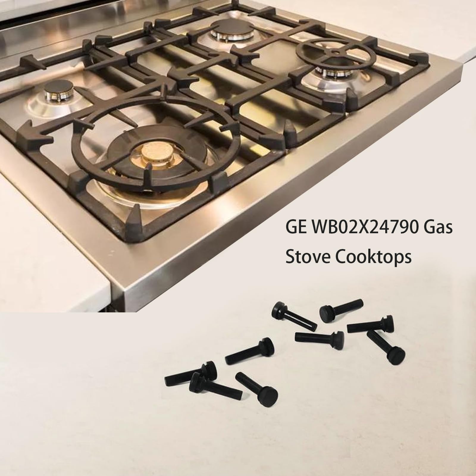 10Pcs WB02X24790 Stove Grate Rubber Feet Gas Stove Grate Bumpers Stove Top Range Grate Foot Rubber Pads Grate Bumpers Stove Grate Replacement Parts