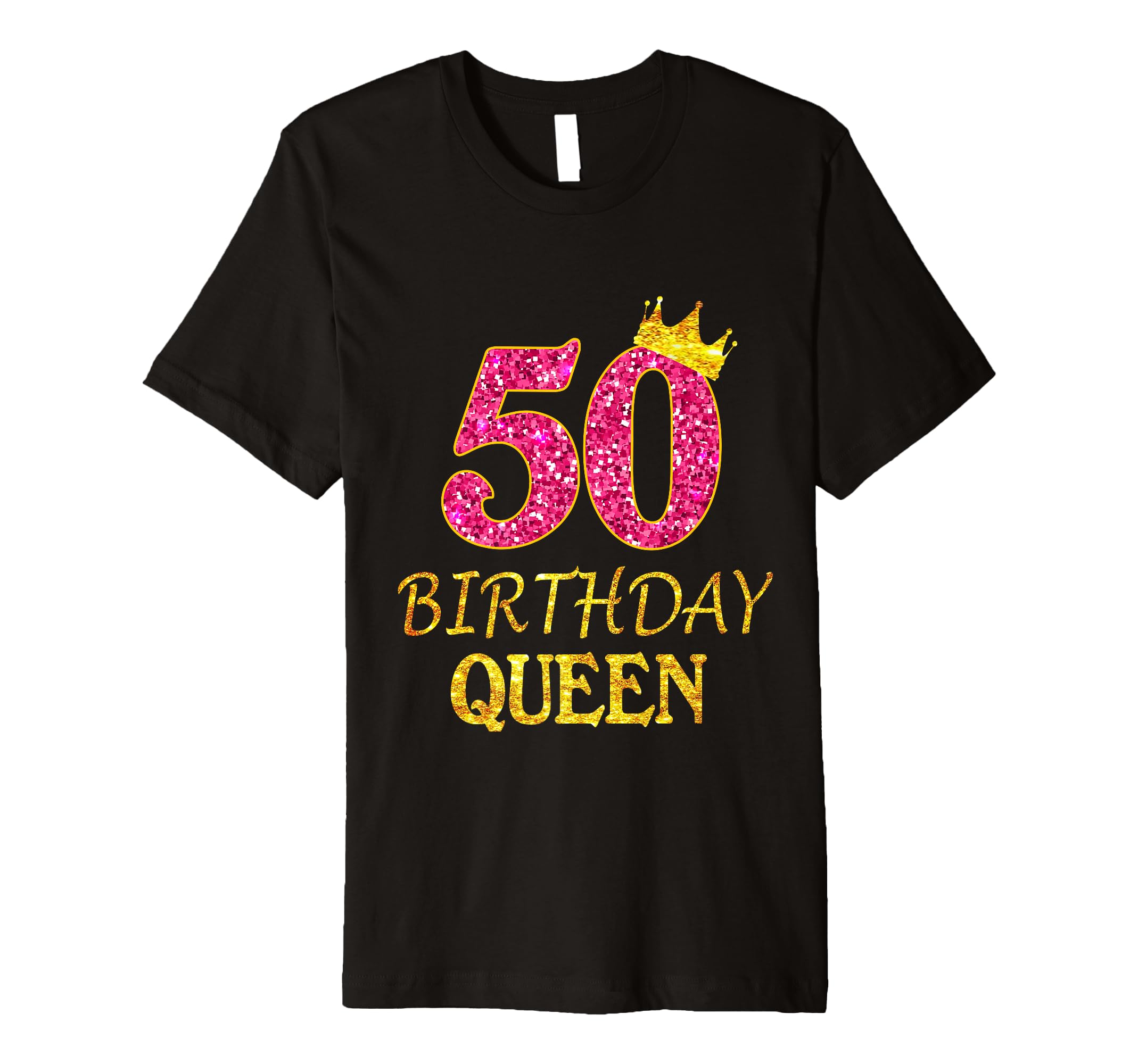 50 Years Old Birthday Queen Girl Shirt 50th Birthday Pink Premium T-Shirt