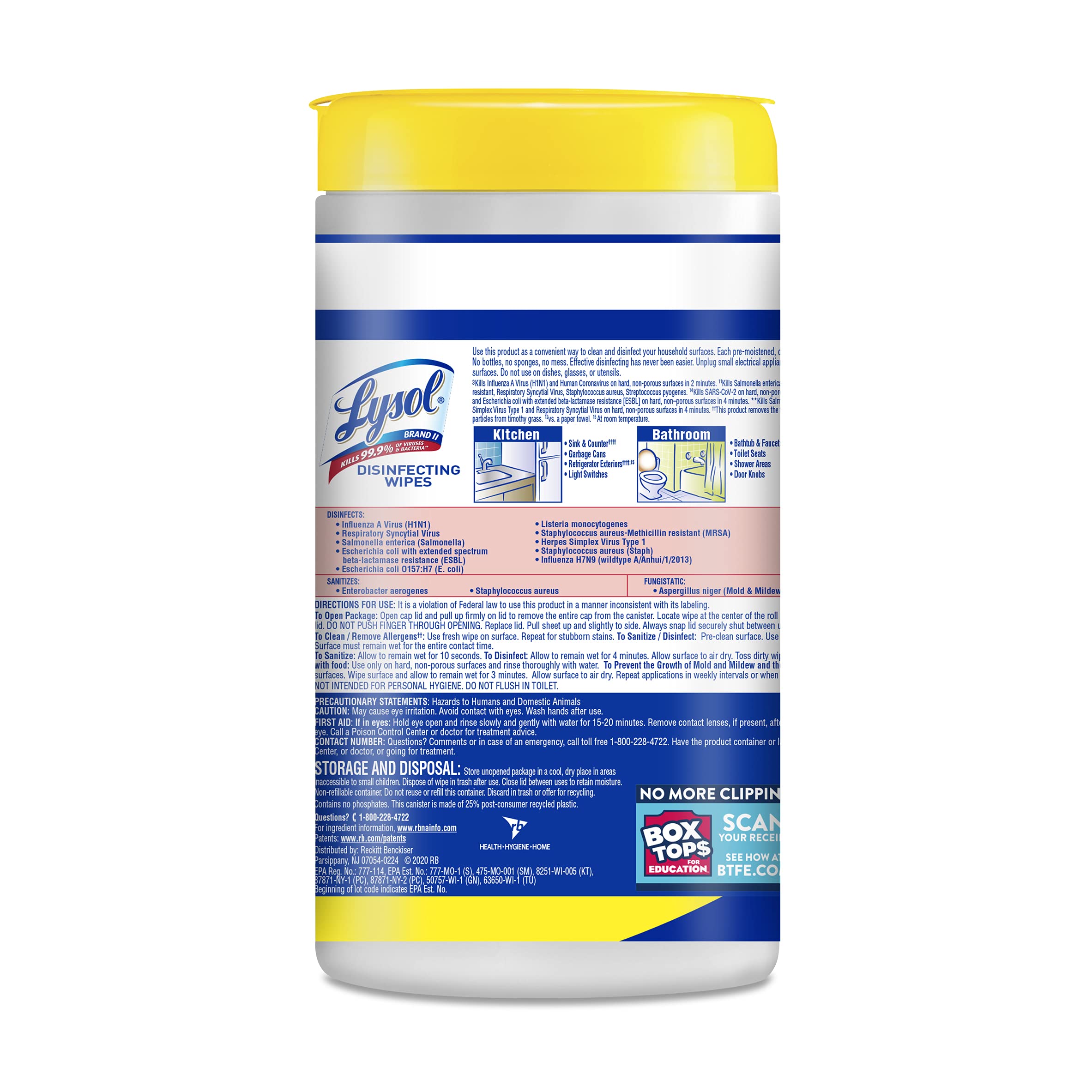 Lysol Disinfectant Wipes, Multi-Surface Antibacterial Cleaning Wipes, For Disinfecting and Cleaning, Lemon and Lime Blossom, 80 Count (Pack of 2)