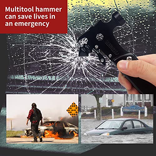 Multitool Hammer,Gift for Men, Father's Day Unique Gift from Son Daughter,Christmas Presents Stocking Stuffers for Men Husband Boyfriend, 14 in 1 Camping Gear Multi Tool, Camping Gadgets Accessories