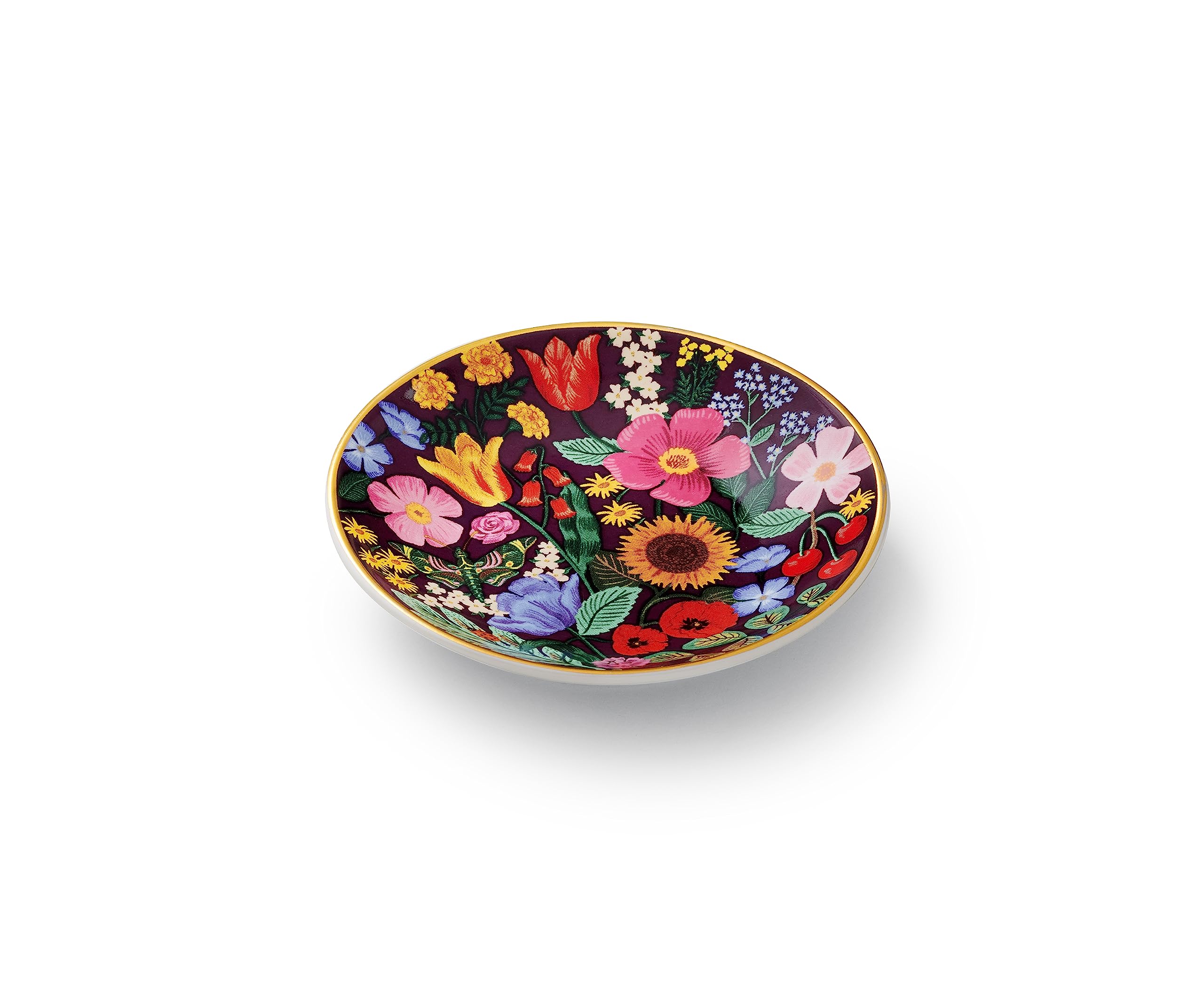 RIFLE PAPER CO. Blossom Ring Dish, Protect Your Trinkets and Jewelry, Minimize Loss, Organize Desk, Small Item Security, Keep Valuables Safe and Visible, Cute and Fashionable