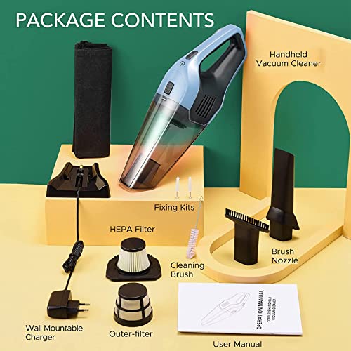 Nozaya Cordless Handheld Vacuum Cleaner - Lightweight Rechargeable Battery