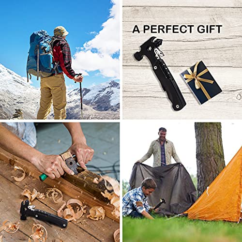 Multitool Hammer,Gift for Men, Father's Day Unique Gift from Son Daughter,Christmas Presents Stocking Stuffers for Men Husband Boyfriend, 14 in 1 Camping Gear Multi Tool, Camping Gadgets Accessories