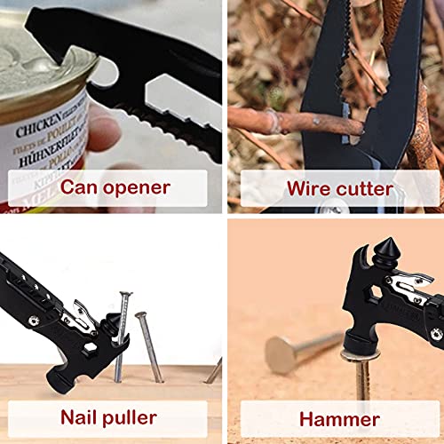 Multitool Hammer,Gift for Men, Father's Day Unique Gift from Son Daughter,Christmas Presents Stocking Stuffers for Men Husband Boyfriend, 14 in 1 Camping Gear Multi Tool, Camping Gadgets Accessories