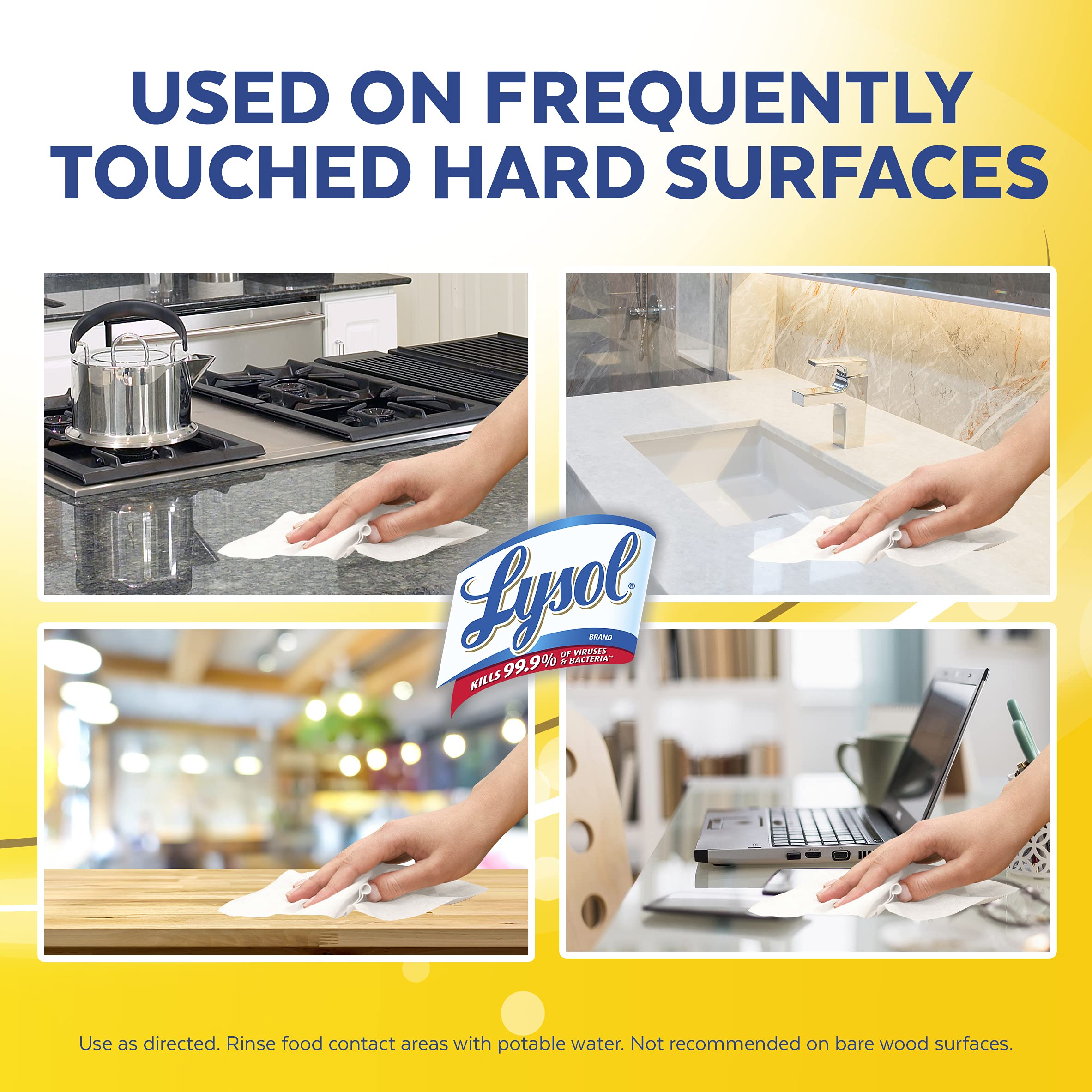 Lysol Disinfectant Wipes, Multi-Surface Antibacterial Cleaning Wipes, For Disinfecting and Cleaning, Lemon and Lime Blossom, 80 Count (Pack of 2)