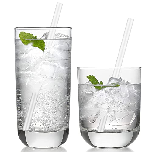 Replacement Straws for Stanley Tumbler Cups 20-40 oz, 6-Pack Reusable Thickened Plastic Clear Straws with Brush,Fit for Most Tumblers (10.4"(30oz))