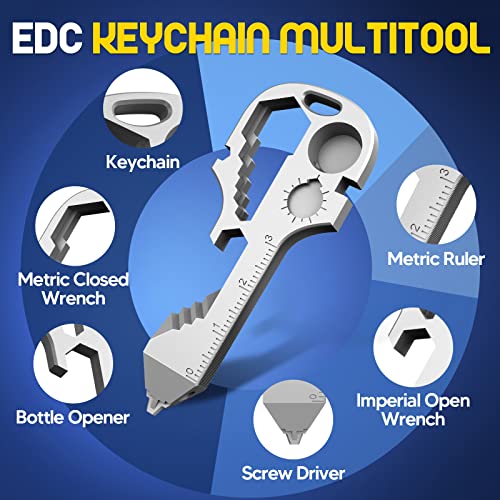 Knife Sharpener Blade Sharpening Whetstone: Pocket Sharpen Garden Tool Shears Scissors Knives Pruner Portable Knife Sharpener & Stocking Stuffers for Men Keychain Multitool - Key Shaped Pocket EDC Too