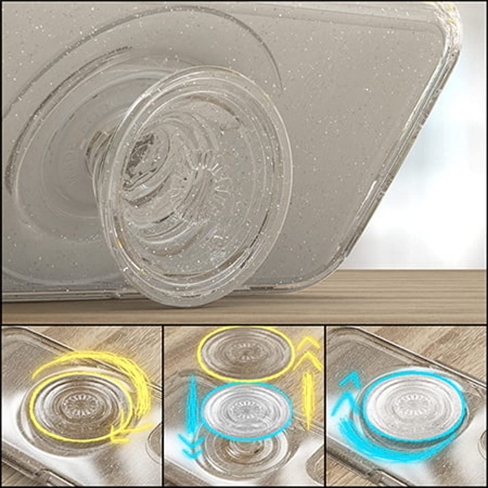 OtterBox + Pop Symmetry Series Clear Case for iPhone 12 Mini, Retail Packaging - Stardust (Silver Flake/Clear) with Stardust Pop