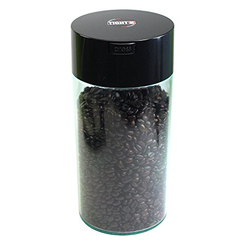 Tightvac - 5oz to 24 Ounce - Patented Airtight Container | Multi-use Vacuum Container Works as Smell Proof Containers for Herbs and Dry Goods. Blue Clear