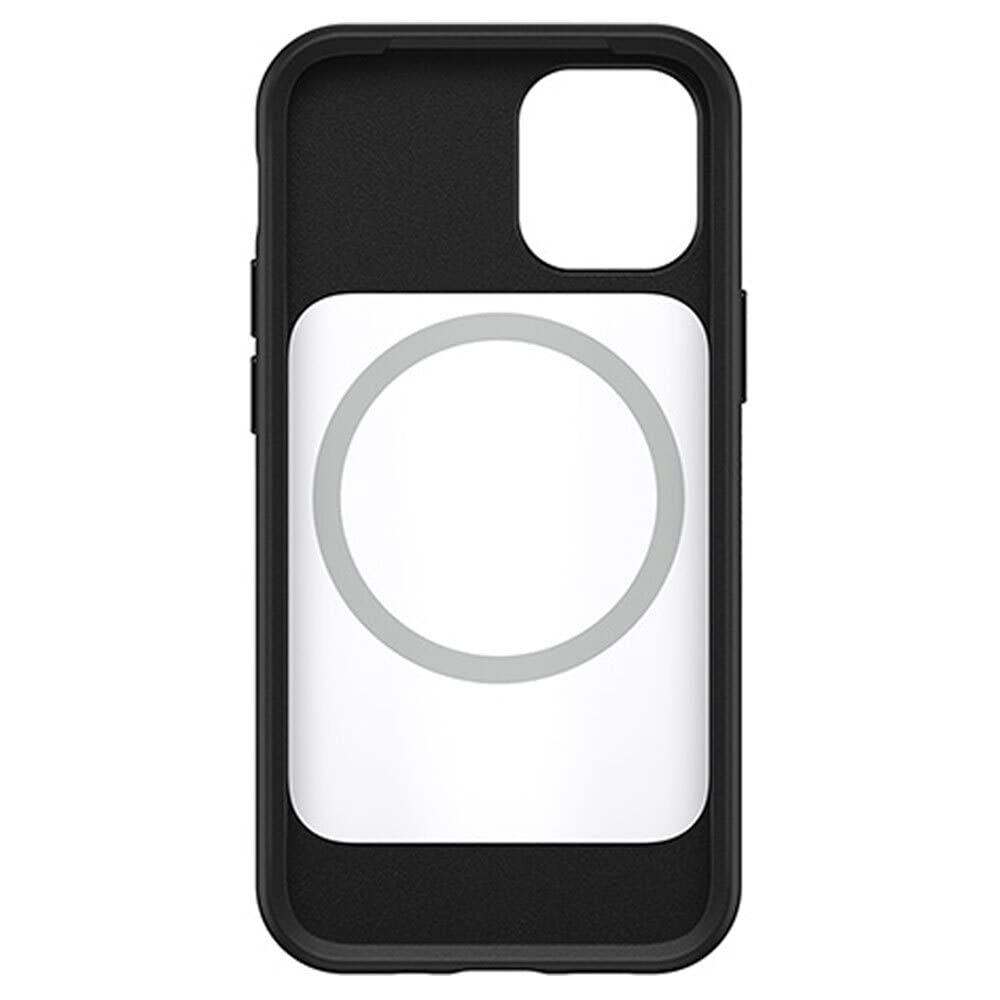 OtterBox iPhone 12 Mini Symmetry Series+ Case - Black, Ultra-Sleek, Snaps to MagSafe, Raised Edges Protect Camera & Screen