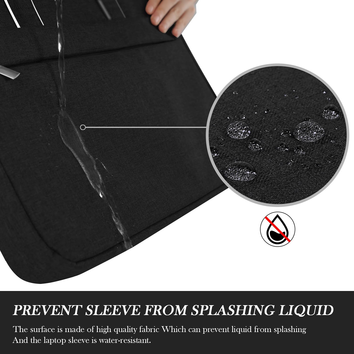 Ferkurn Laptop Bag Case Women Men Computer Bag for HP Envy Pavilion Omen/LG Gram/MSI/Dell Inspiron XPS/Lenovo Thinkpad/ASUS/Acer, Shoulder Strap Carrying Briefcase Messenger Bag, Black, 15 15.6 Inch