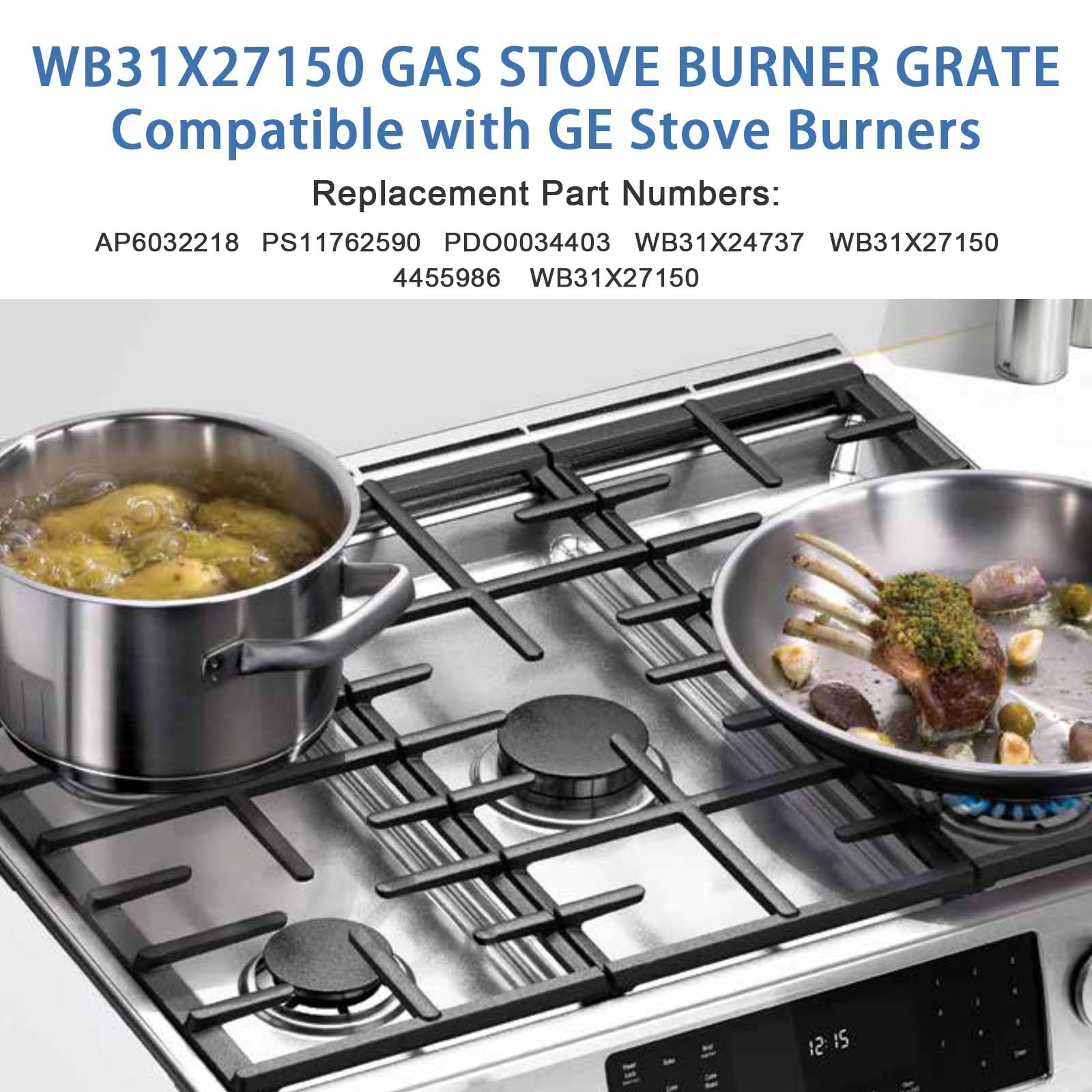 WB31X27150 Grate Replacement Parts Center Gratefor GE Gas Stove Replace WB31X24737 AP5985159 Gas Range Burner Grate