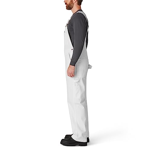 Dickies mens Painters Bib overalls and coveralls workwear apparel, White, 40W x 30L US