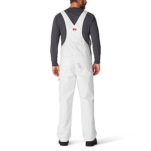 Dickies mens Painters Bib overalls and coveralls workwear apparel, White, 40W x 30L US
