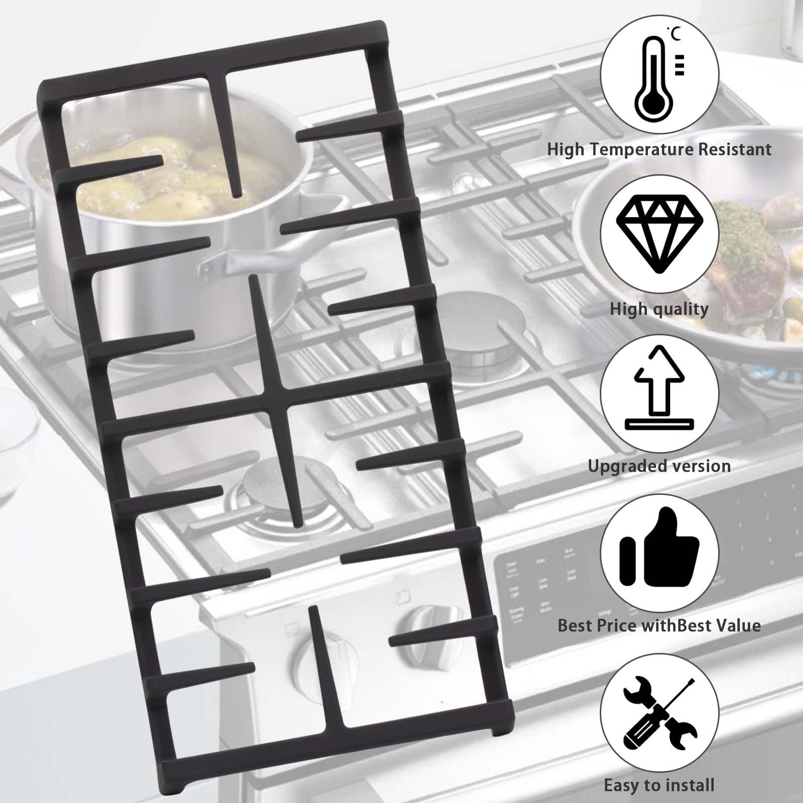 WB31X27150 Grate Replacement Parts Center Gratefor GE Gas Stove Replace WB31X24737 AP5985159 Gas Range Burner Grate