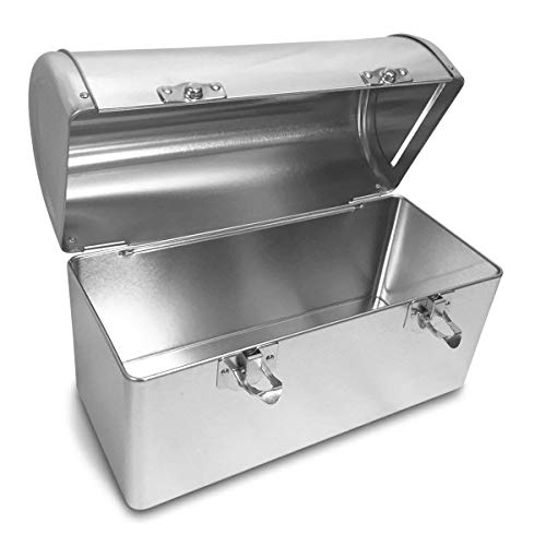 Plain Metal Dome Lunch Box - Silver