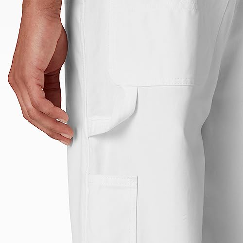 Dickies mens Painters Bib overalls and coveralls workwear apparel, White, 40W x 30L US