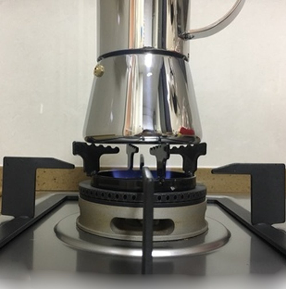 Non-Slip Stove Stand - Moka & Coffee Pot Holder - Gas Range & Oven Burner Grate - Milk Pot Holder for Gas Hob