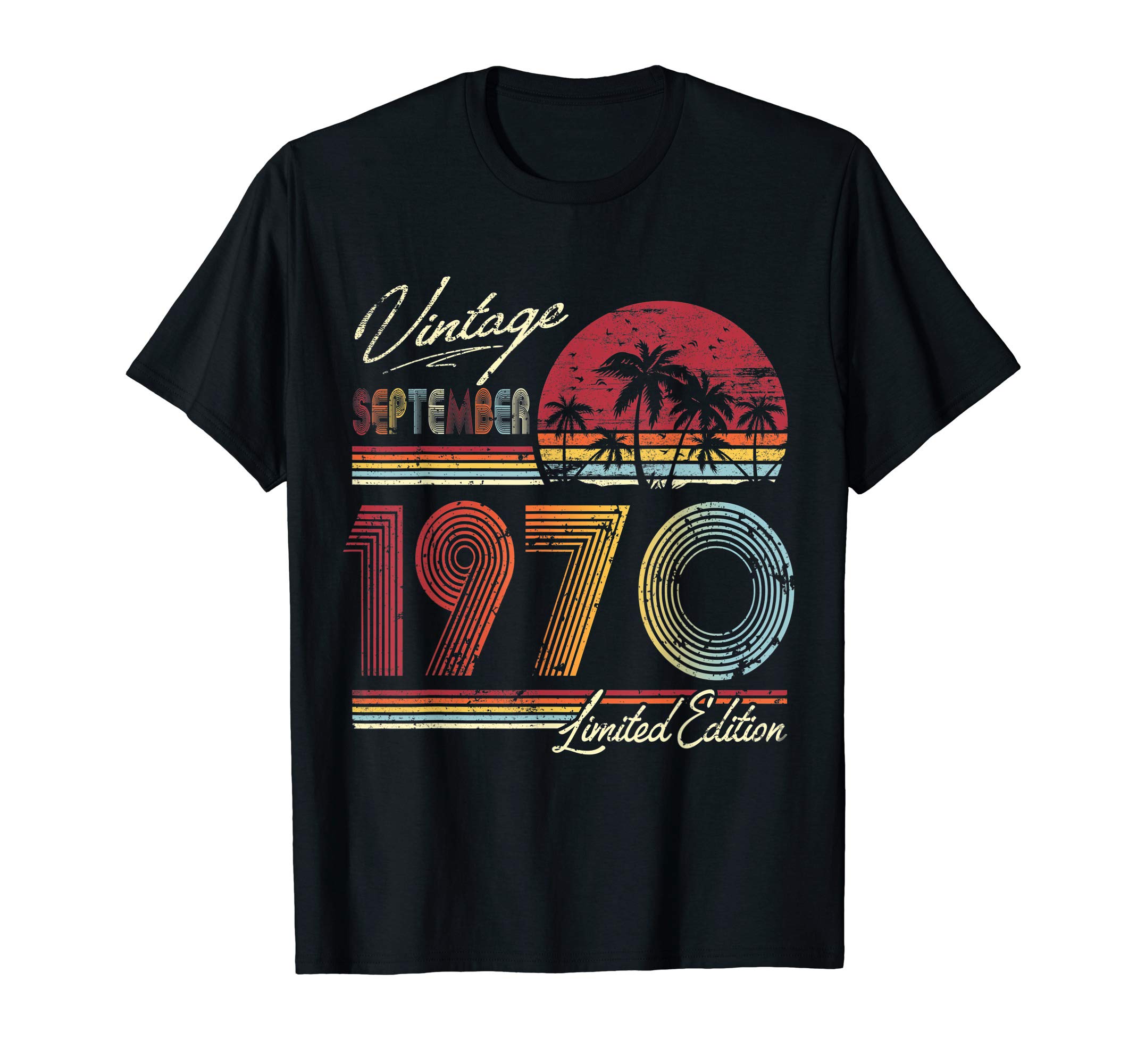 Vintage 50th birthday gift Retro Vintage September 1970 T-Shirt