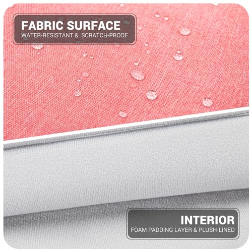 MicaYoung 15.6-16 Inch Laptop Sleeve Shoulder Bag Waterproof Notebook Chromebook Computer Carrying Case Compatible with 15.6 inch Acer Asus Dell HP Thinkpad, Pink