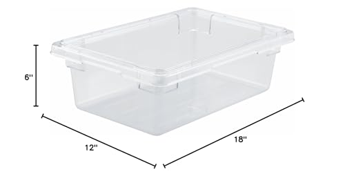Winco Polyware Food Storage Box, 12 x 18 x 6 inch - 1 each.