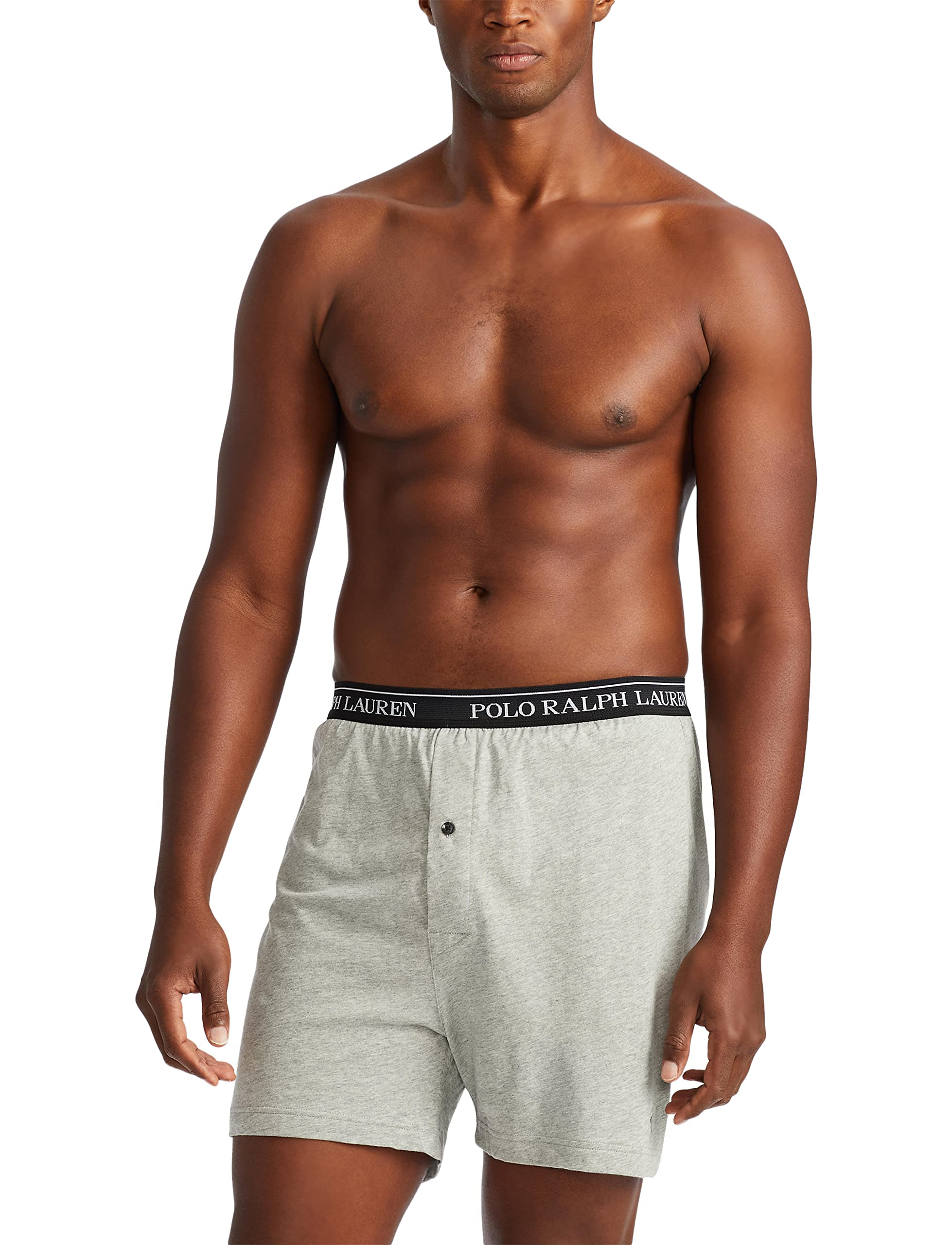 POLO RALPH LAUREN Classic Fit w/Wicking 3-Pack Knit Boxers Andover Heather/Madison Heather/Black SM