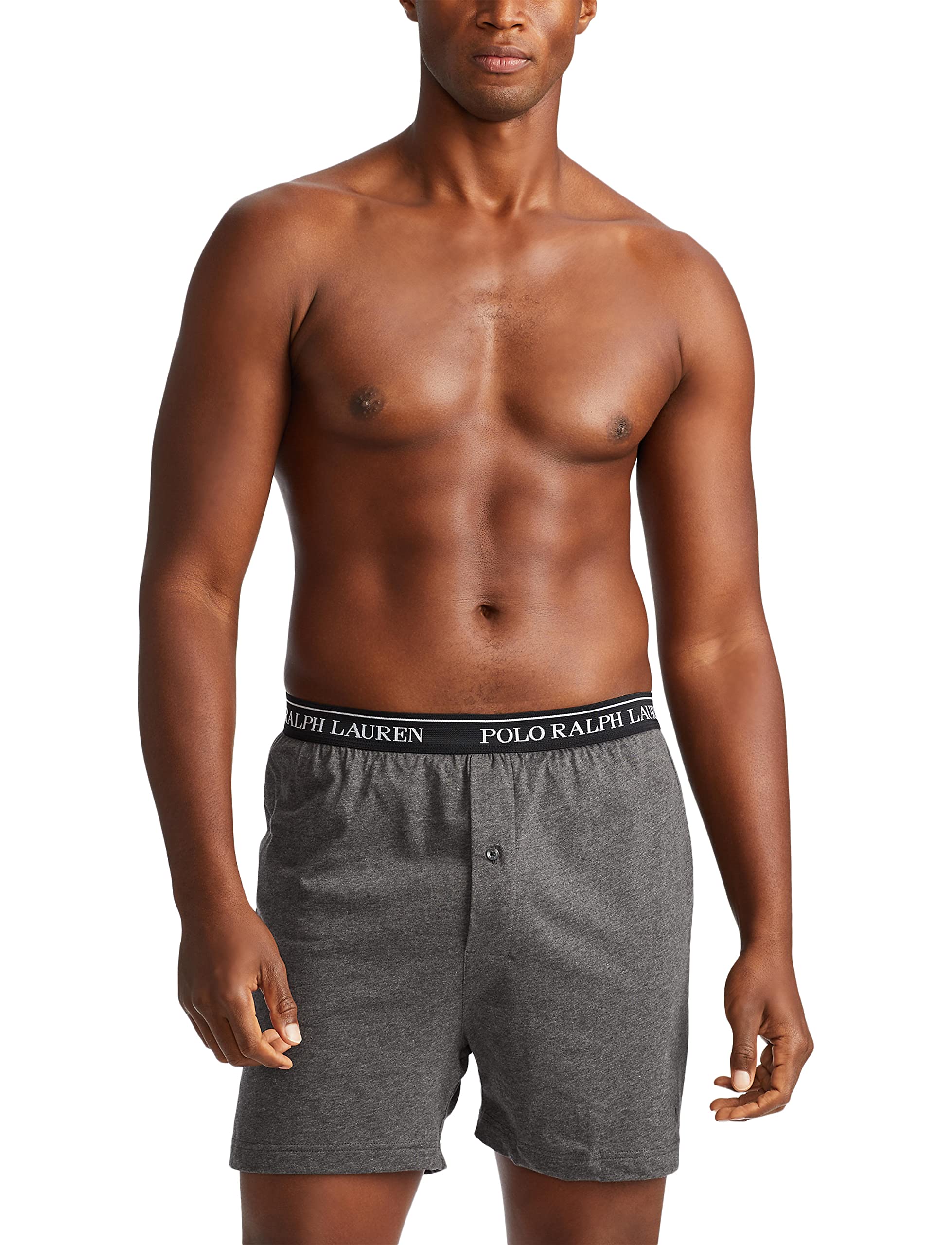 POLO RALPH LAUREN Classic Fit w/Wicking 3-Pack Knit Boxers Andover Heather/Madison Heather/Black SM