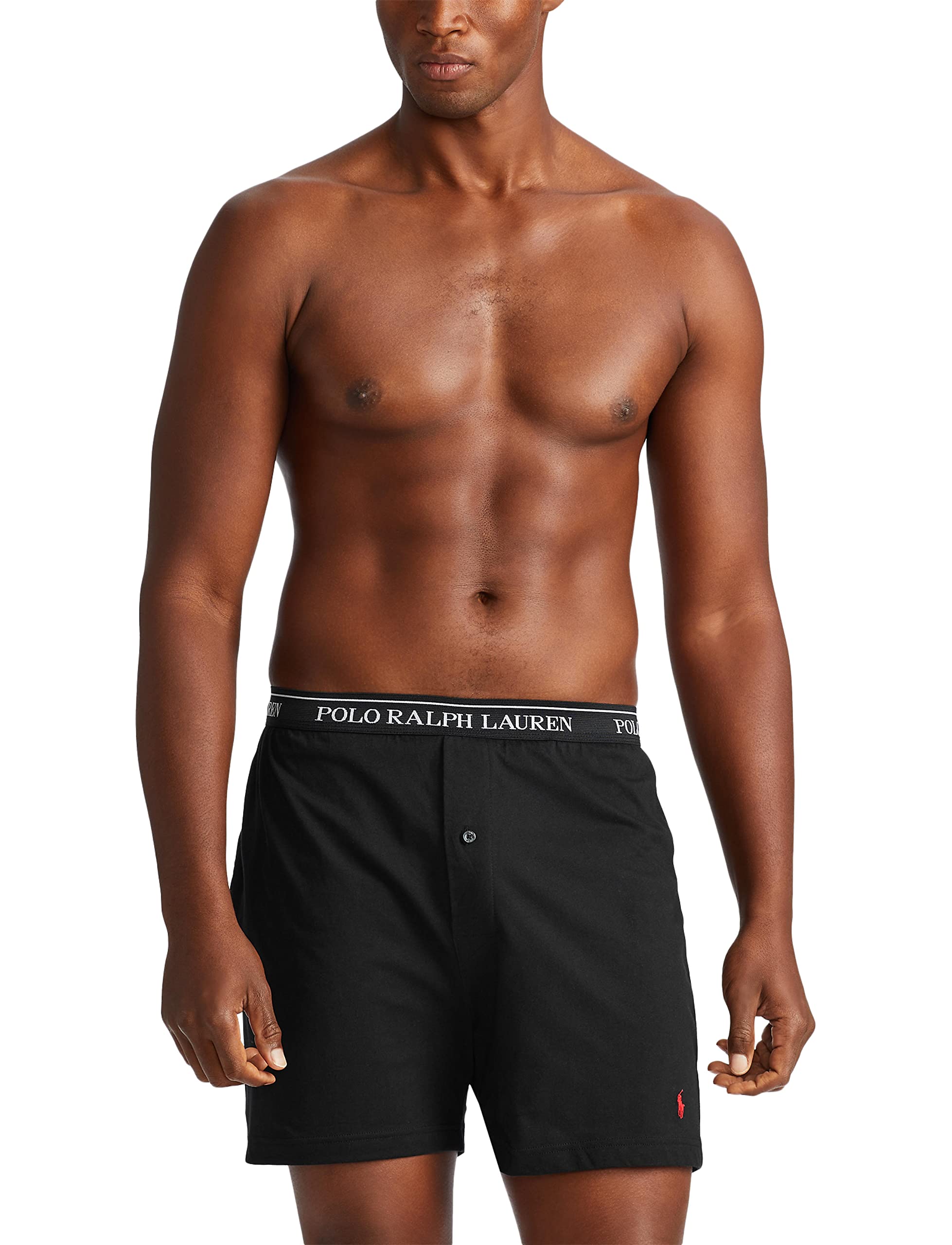 POLO RALPH LAUREN Classic Fit w/Wicking 3-Pack Knit Boxers Andover Heather/Madison Heather/Black SM