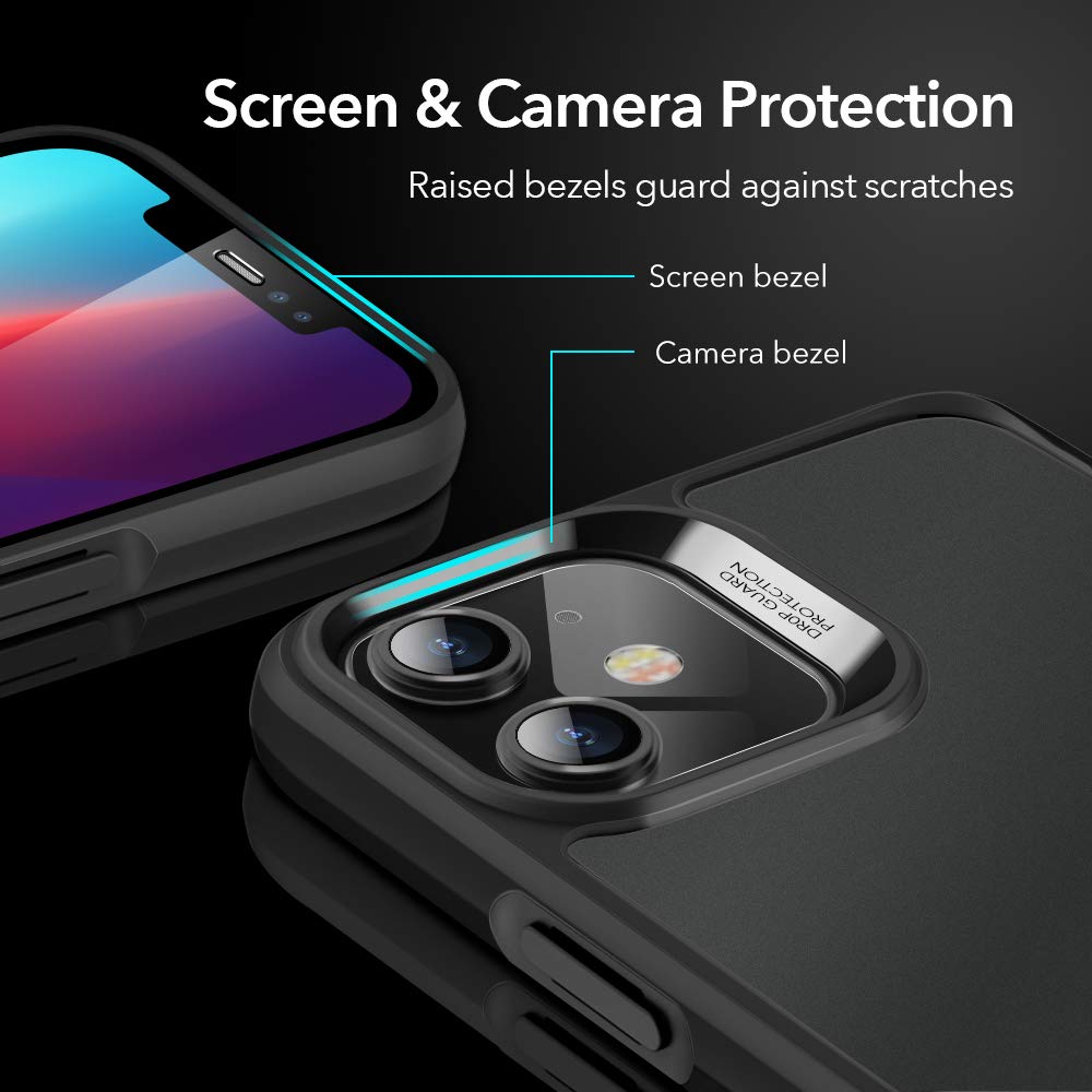ESR Air Armor Designed for iPhone Mini Case [Shock-Absorbing] [Scratch-Resistant] [Military Grade Protection] Hard Polycarbonate + Flexible Polymer Frame for iPhone 2020 5.4" – Translucent Black
