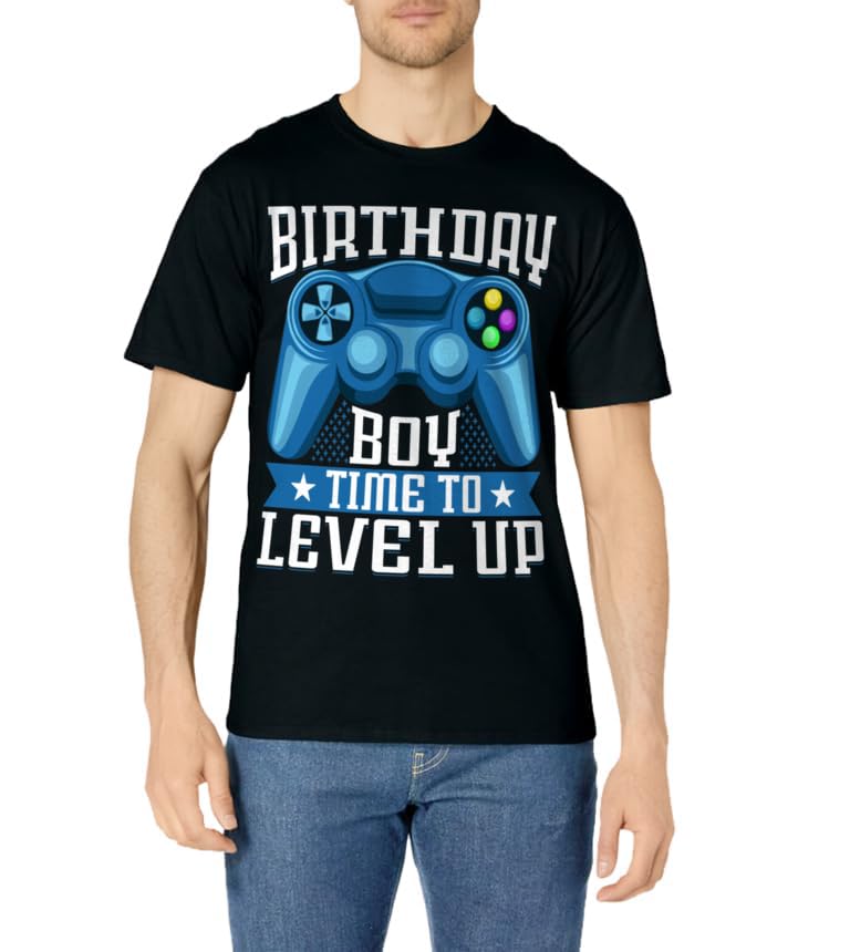 Birthday Boy Time to Level Up Video Game Birthday Gamer T-Shirt