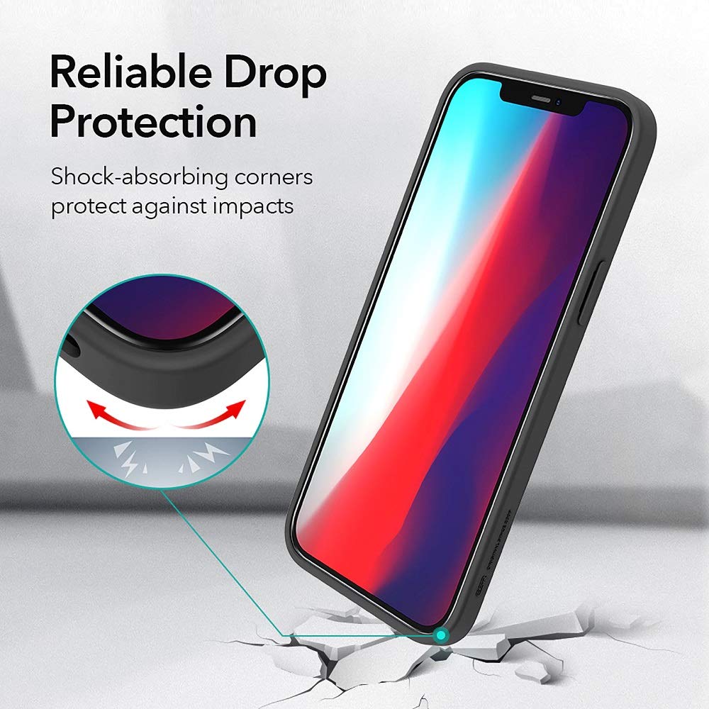 ESR Air Armor Designed for iPhone Mini Case [Shock-Absorbing] [Scratch-Resistant] [Military Grade Protection] Hard Polycarbonate + Flexible Polymer Frame for iPhone 2020 5.4" – Translucent Black