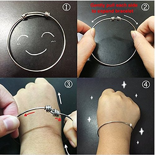 Infinity Collection 50th Birthday Bracelet and Gift Bag Set for Women, 50th Birthday Expandable Charm Bracelet, Adjustable Bangle, 50th Birthday Gift Ideas (Silver)