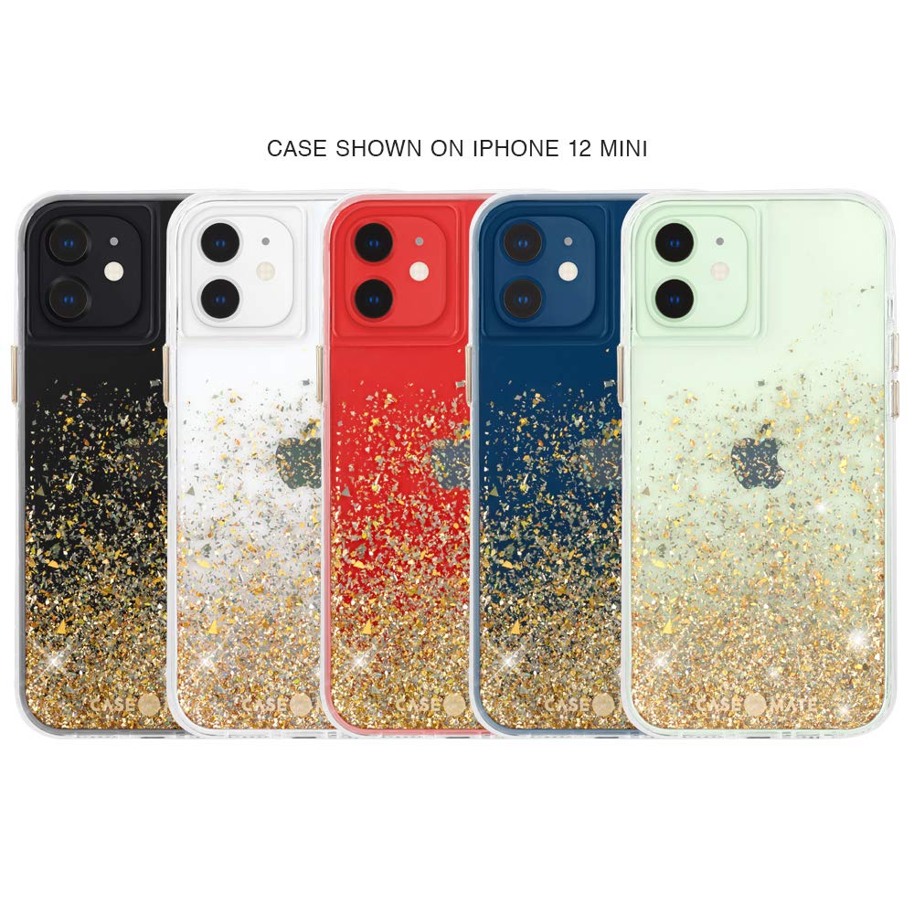 Case-Mate - Twinkle Ombre - Case for iPhone 12 Mini (5G) - 10 ft Drop Protection - 5.4 Inch - Gold
