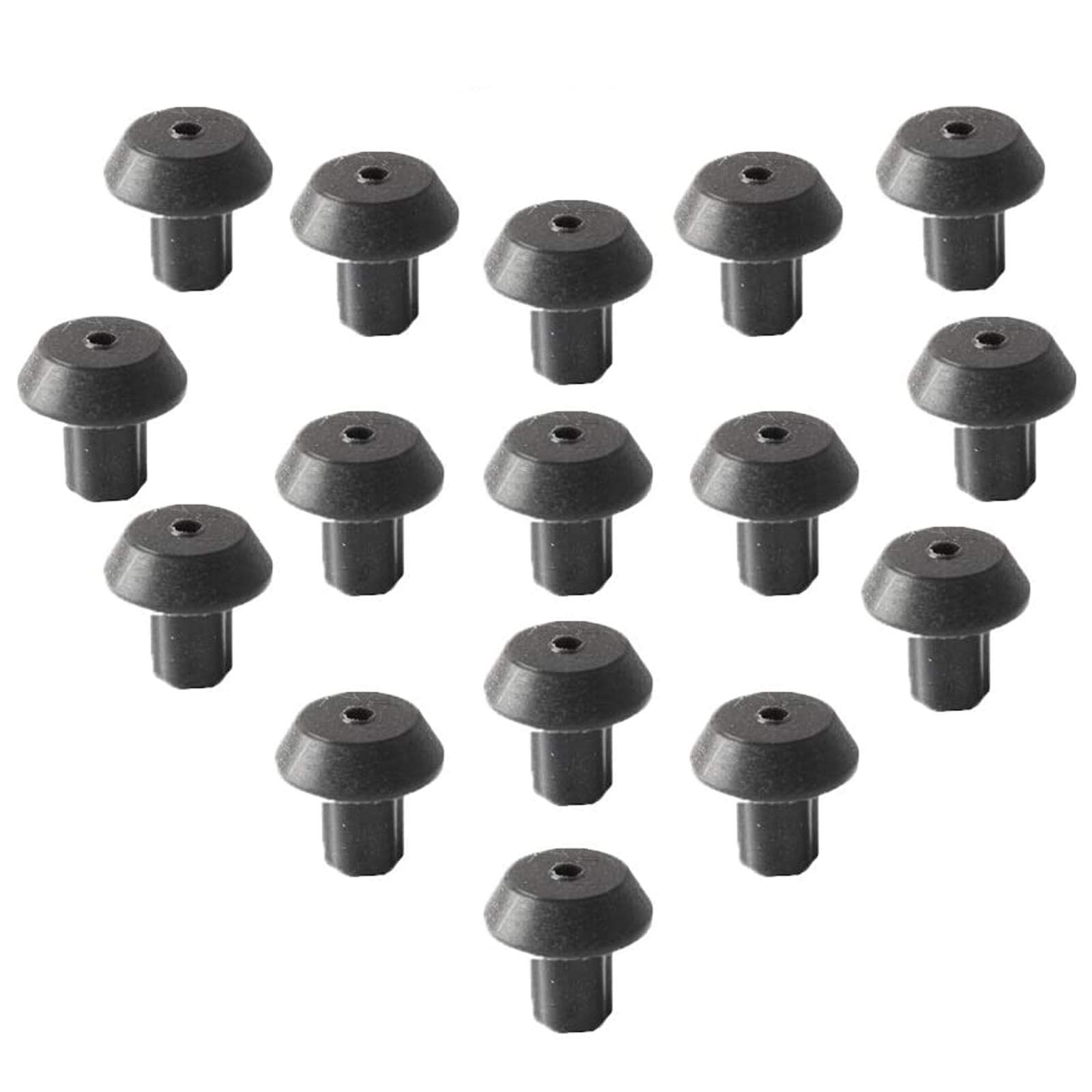 Pack of 16 WB2K101 Rubber Feet Gas Range Stovetop Grate Feet Replacement Compatible with G-E Ken-more Kitchen-aid, 3/16" Hole Gas Stove Top Cooktop Burner Grates Replaces WB02T10461 AP2622260 PS241358